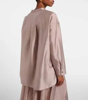 Max Mara Racconto Satin Shirt - Pink