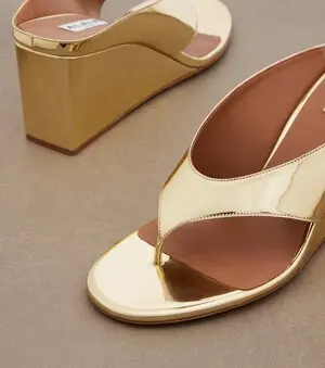 Alaïa Cube Wedge Thong Sandals