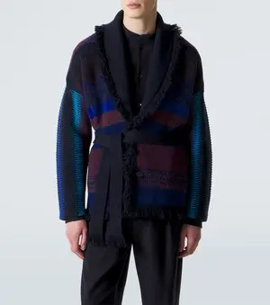 Giorgio Armani Alanui Cashmere-blend Shawl Collar Cardigan