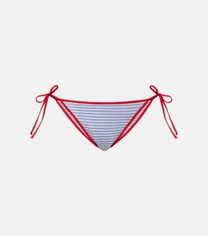 Prada Striped Bikini Bottoms - Blue