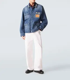 Simone Rocha Embellished Denim Trucker Jacket