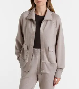 Varley Roxbury Zip-up Sweatshirt - Beige