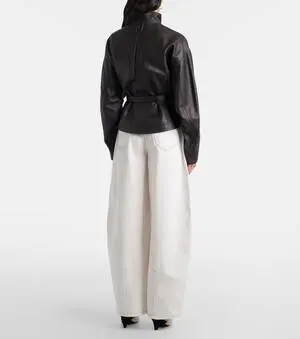 Jacquemus Ovalo De-nîmes Barrel-leg Jeans - White