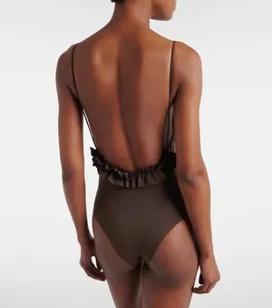 Jacquemus Cabana One Piece Swimsuit - Brown