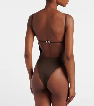 Jacquemus James " Sol E One-piece Swimsuit - Brown