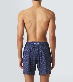 Vilebrequin Printed Wool Swim Trunks - Blue