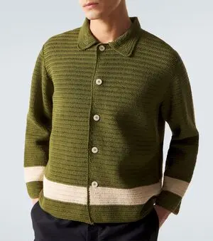 BODE Crochet Cotton Shirt