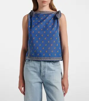 DÔEN Amalia Printed Cotton Top