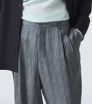 Giorgio Armani Pleated Printed Tapered Trousers