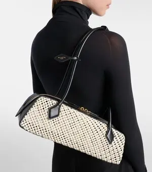 Alaïa Le Teckel Medium Woven Shoulder Bag