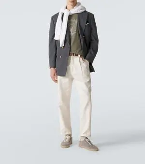 Brunello Cucinelli Printed Cotton Jersey T-shirt