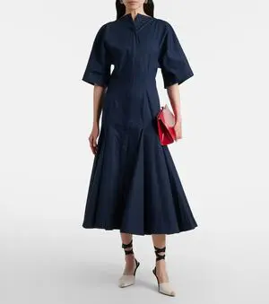 Jacquemus Moisson Cotton Poplin Midi Dress