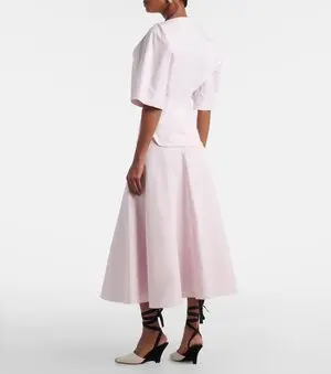 Jacquemus Triangle Cotton Poplin Midi Skirt