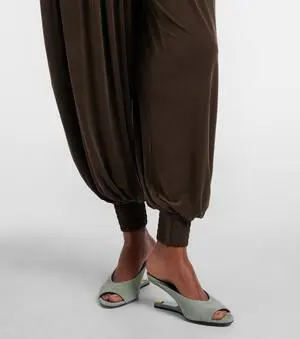 Balmain Shirred Jersey Balloon Trousers