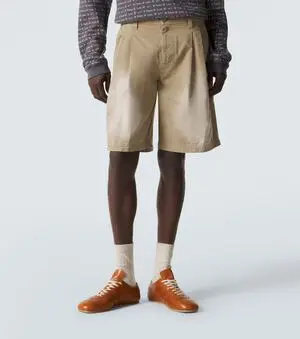 ERL Pleated Cotton-blend Bermuda Shorts