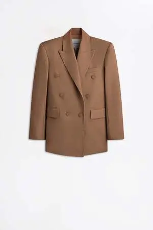 Scanlan Theodore Linen Double-breasted Jacket - Spice
