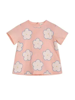SERENDIPITY ORGANICS Embroidered Organic Cotton Top