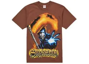 Supreme Grim Reaper Tee Shirt - Brown