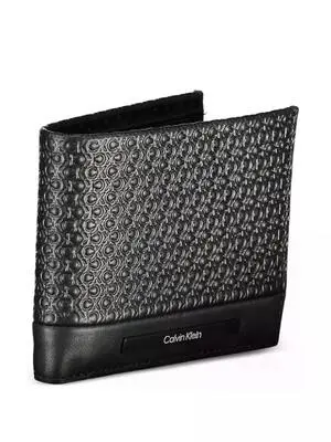 Calvin Klein Monogram-embossed Leather Wallet