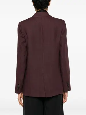 FORTE_FORTE Linen Single-breasted Jacket - Brown