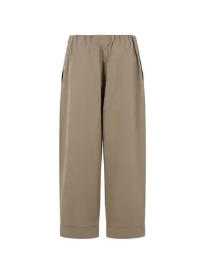 THE ROW Delano Cotton Trousers - Green