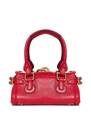 Chloé Paddington Leather Shoulder Bag - Red