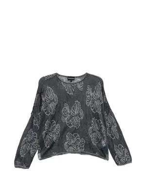 Emporio Armani Embroidered Crewneck Pullover