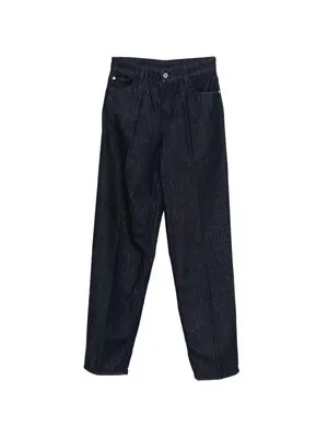 Emporio Armani Denim Cotton Pleated Jeans