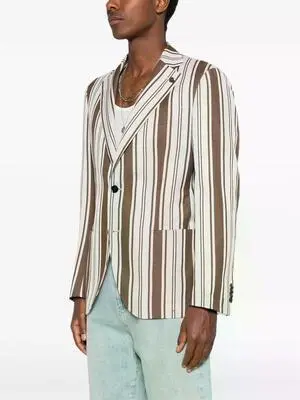 GABRIELE PASINI Striped Single-breasted Blazer
