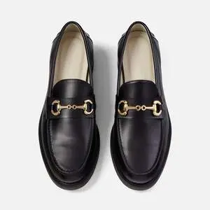 DUKE + DEXTER Wilde Bit Loafer - Black Leather