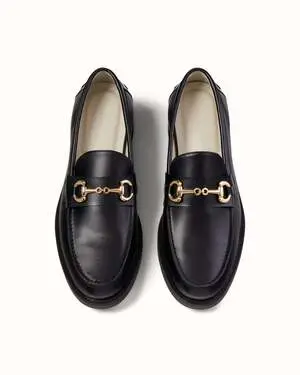 DUKE + DEXTER Wilde Black Bit Loafer