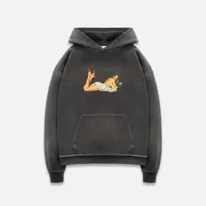 DUKE + DEXTER Printed Washed Hoodie