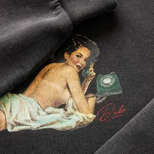 DUKE + DEXTER Printed Washed Hoodie