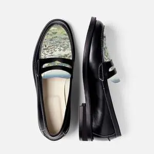 DUKE + DEXTER Wilde Sacred Spring Penny Loafer - Black