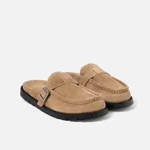 DUKE + DEXTER Winston Suede Mules - Mocha