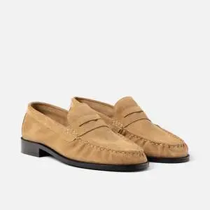 DUKE + DEXTER Ezra Suede Ruched Loafer