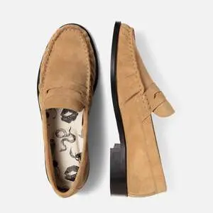 DUKE + DEXTER Ezra Suede Ruched Loafer