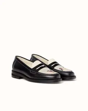 DUKE + DEXTER Wilde Penny Loafer With Western Graphic Print - Advanced Guard