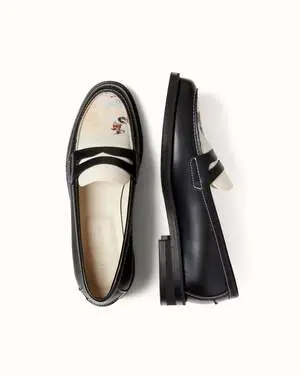 DUKE + DEXTER Wilde Penny Loafer With Western Graphic Print - Advanced Guard
