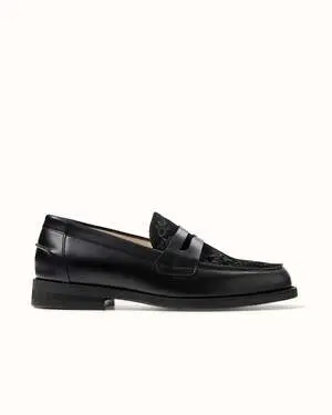 DUKE + DEXTER Wilde Vine Penny Loafer - Black