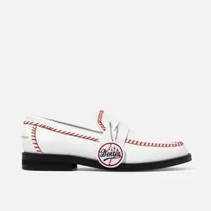 DUKE + DEXTER Wilde Dexter Penny Loafer In White Nappa Leather - Baseball