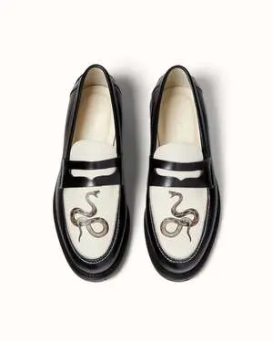 DUKE + DEXTER Wilde Penny Loafer - Snake