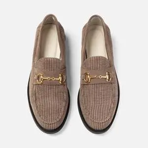 DUKE + DEXTER Wilde Corduroy Bit Loafer - Brown