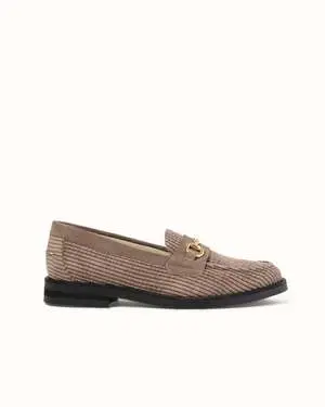 DUKE + DEXTER Wilde Corduroy Bit Loafer - Brown