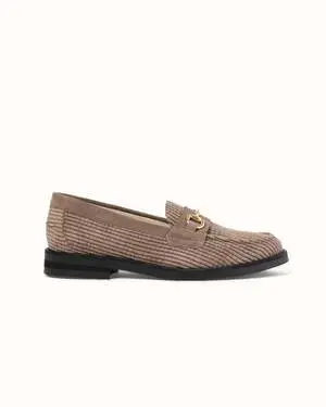 DUKE + DEXTER Wilde Corduroy Bit Loafer - Brown