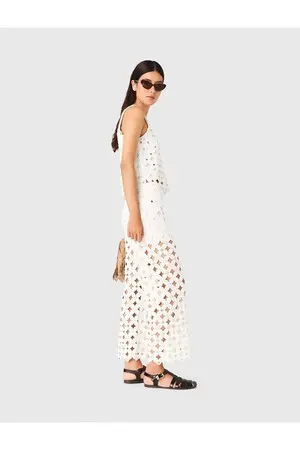 Maje Crochet Trousers With Mirror Detail