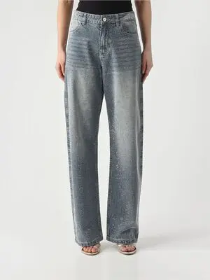 TWENTY FOURHAITCH Embellished Straight Leg Jeans - Denim