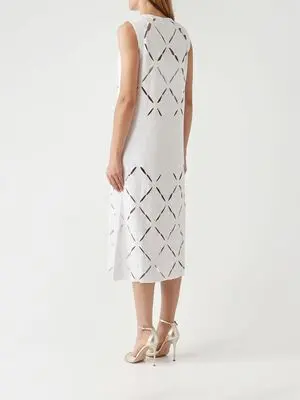 Liviana Conti Sleeveless Midi Dress - White