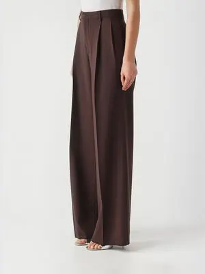 Tagliatore Stretch Virgin Wool Palazzo Trousers