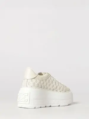 Casadei Platform Lace Up Sneakers - Beige